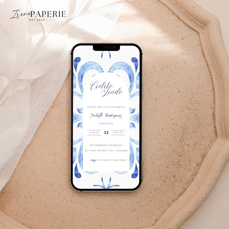 Cielito Lindo Birthday Invitation Phone Evite Any Age Editable Template ...