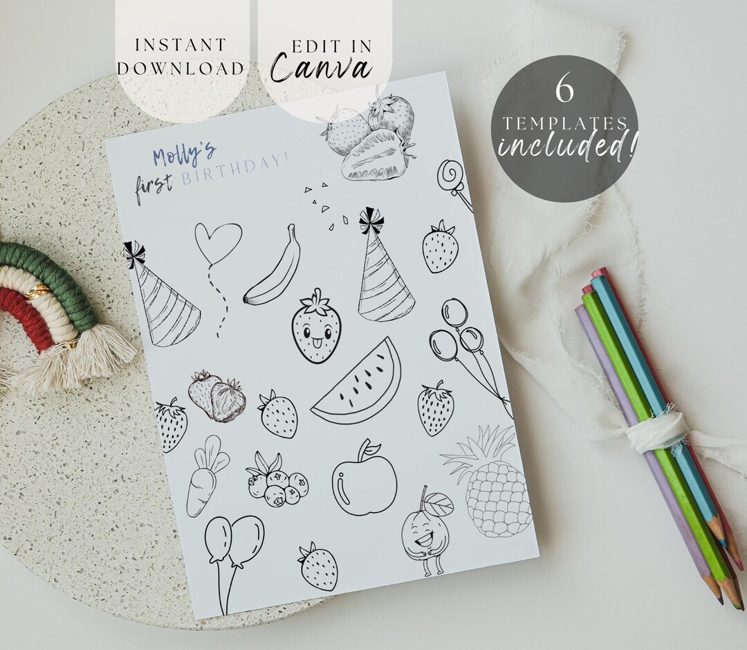 Dancing Fruit Coloring Sheets Dancing Fruit Vegetables Party Printable ...