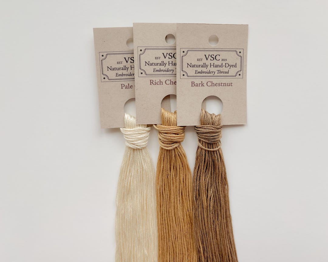 Woody Chestnut – Naturally Dyed Embroidery Thread Pack (3 Skeins ...