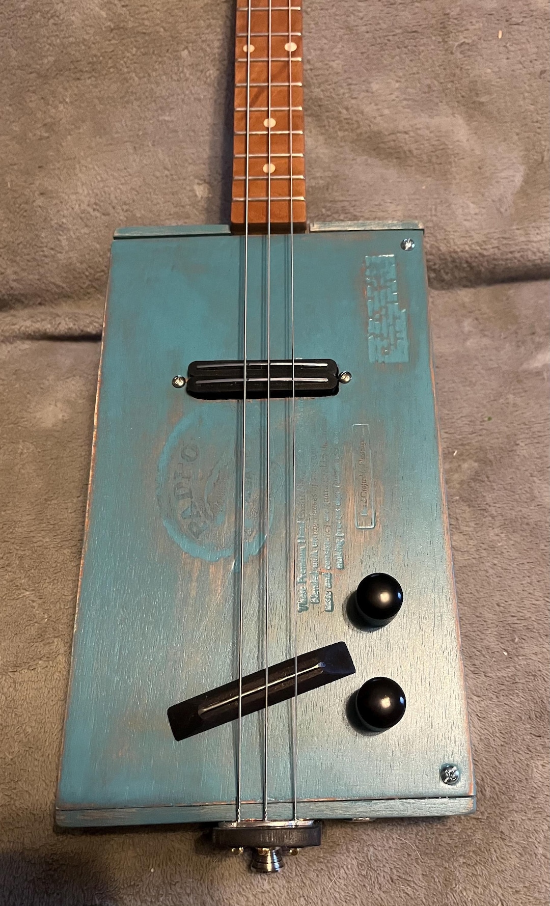 Electric 3 String Cigar Box Guitar - Etsy