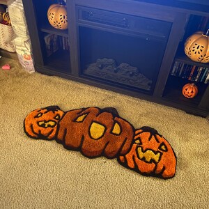 Tufted Pumpkin Rug Design, Made to Order Home Decor, Personalized Rug ...