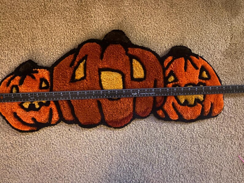 Tufted Pumpkin Rug Design, Made to Order Home Decor, Personalized Rug ...