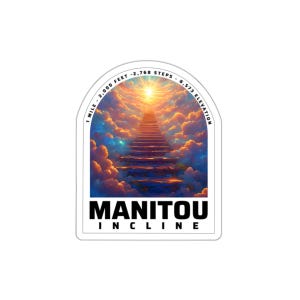 Manitou Incline | Hiking | Colorado | Die-cut Sticker 1.22in W, 1.52in ...