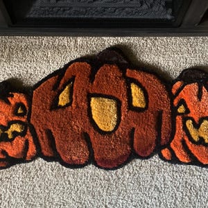 Tufted Pumpkin Rug Design, Made to Order Home Decor, Personalized Rug ...