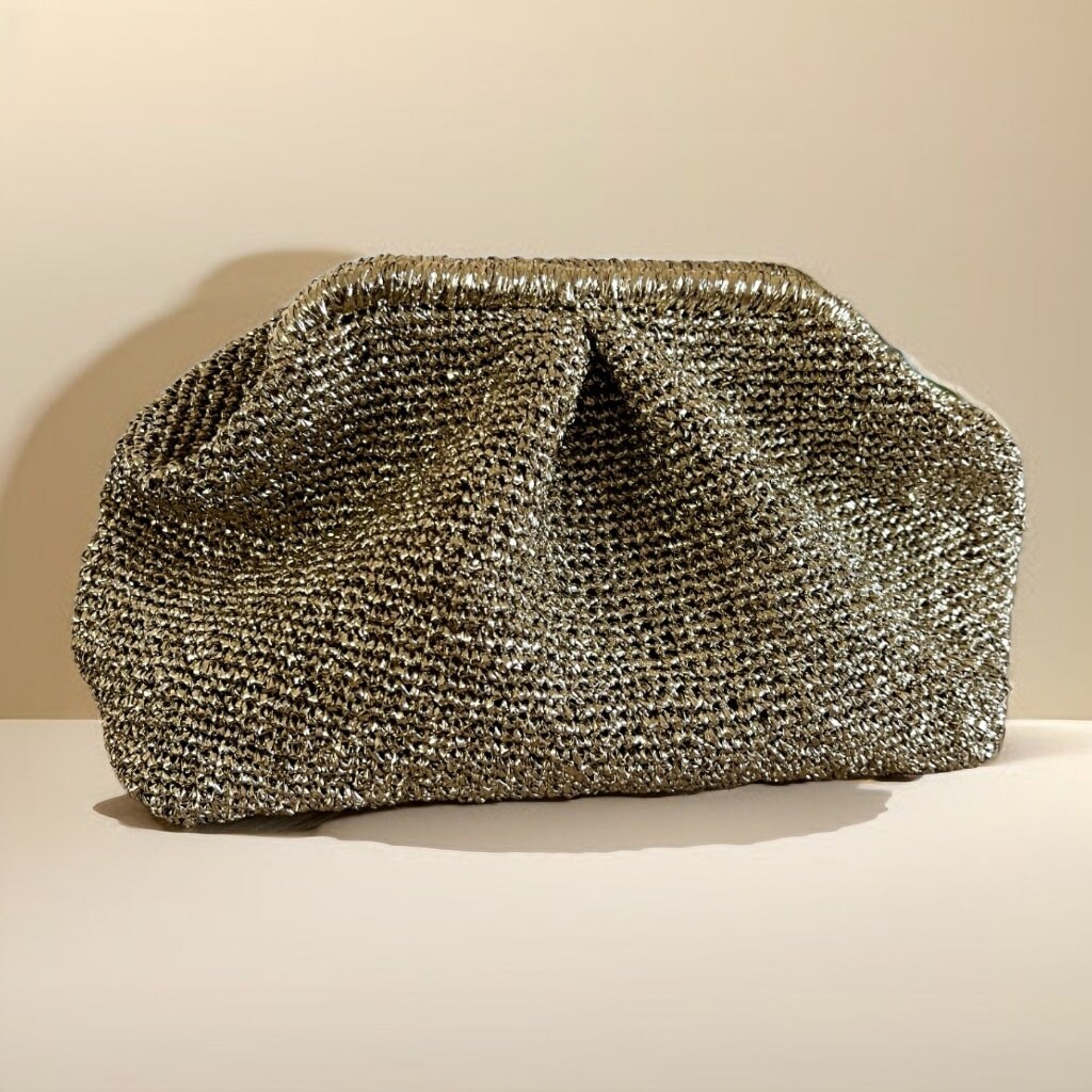 Glamorous Metallic Crochet Bag: Eye-catching and Unique Design - Etsy