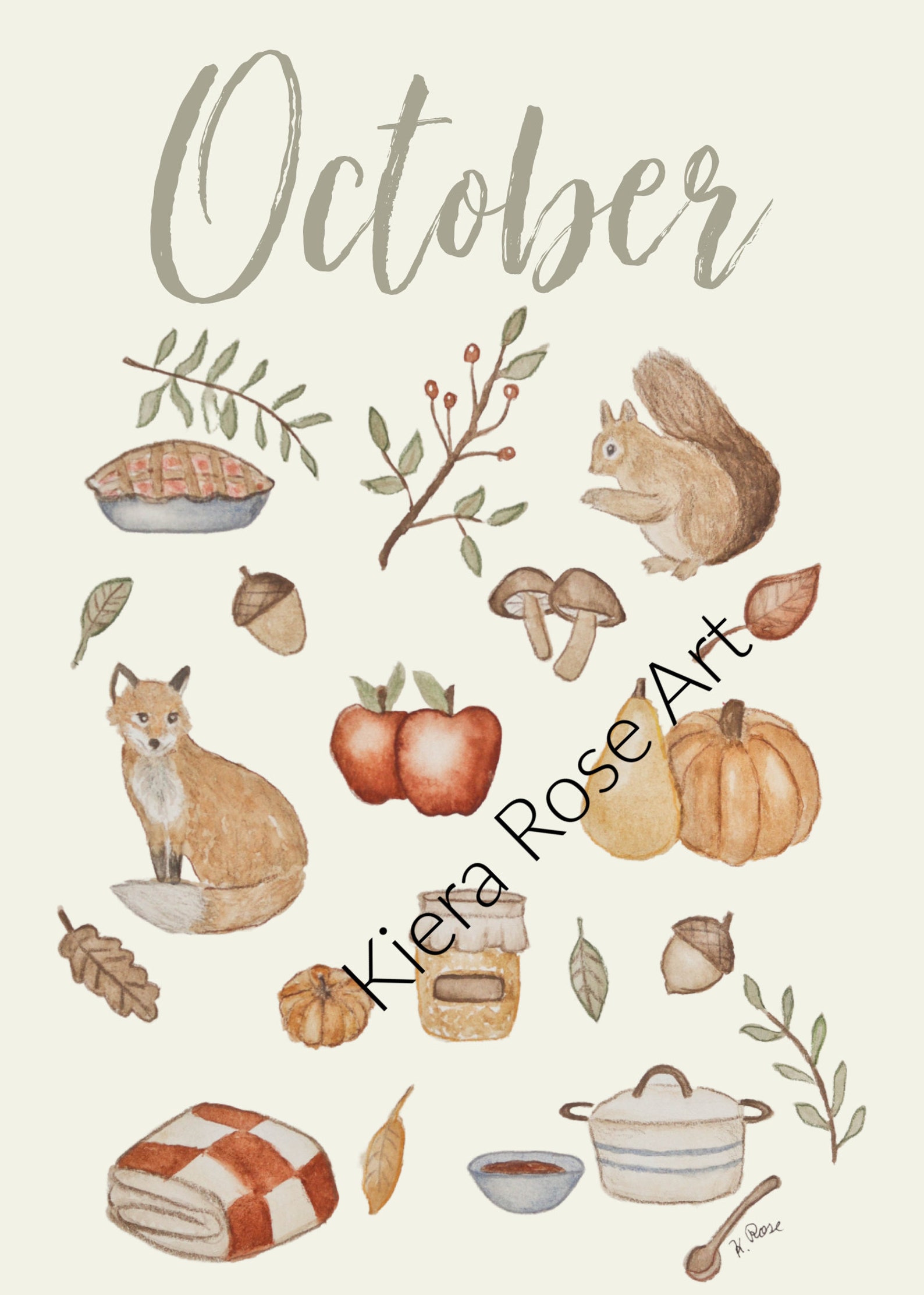 Months of the Year Prints/ Hand-painted Art/ Homeschool/ Learning ...