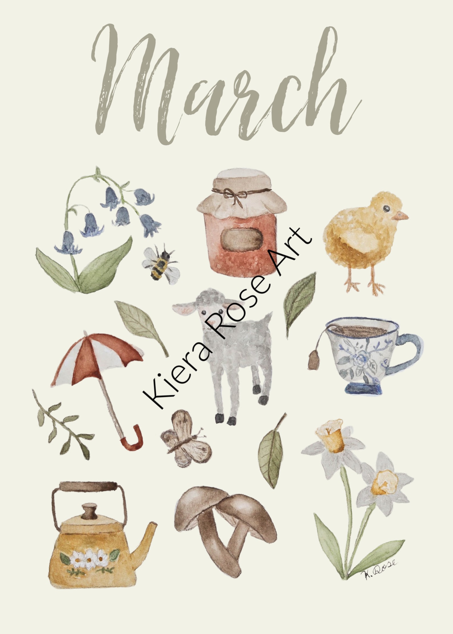 Months of the Year Prints/ Hand-painted Art/ Homeschool/ Learning ...