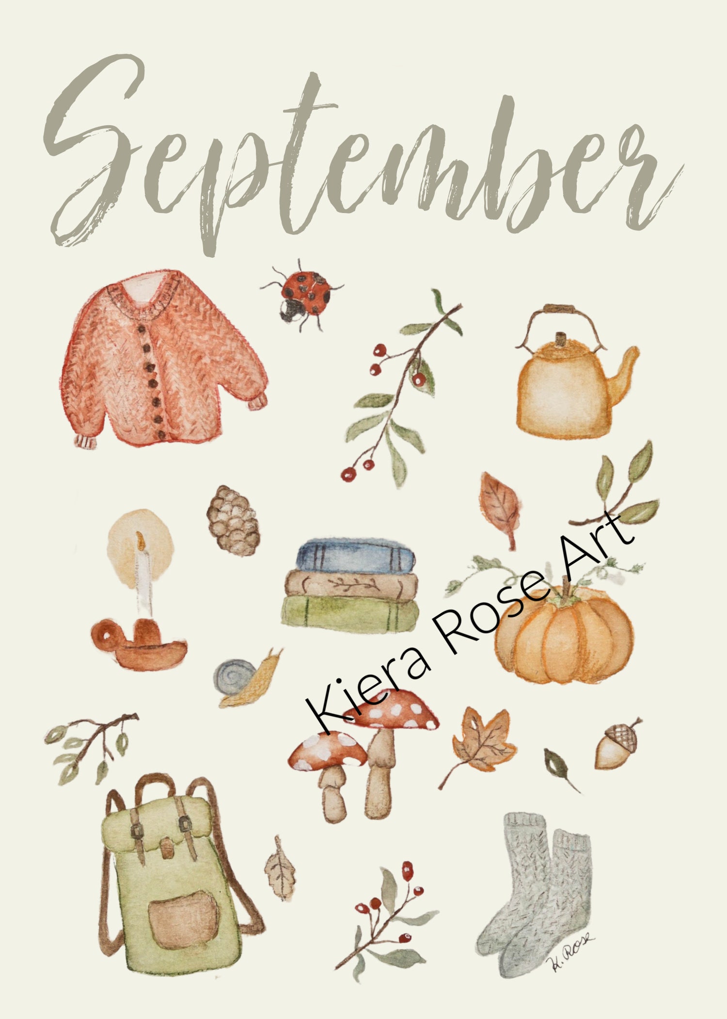 Months of the Year Prints/ Hand-painted Art/ Homeschool/ Learning ...