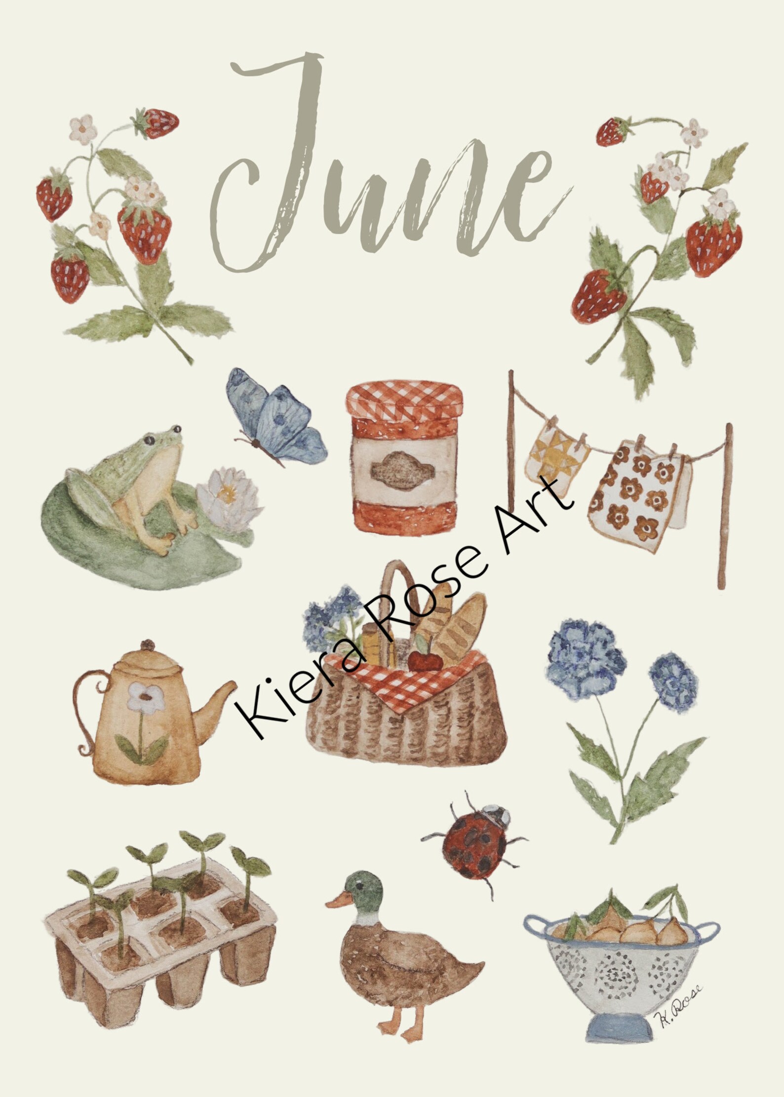 Months of the Year Prints/ Hand-painted Art/ Homeschool/ Learning ...