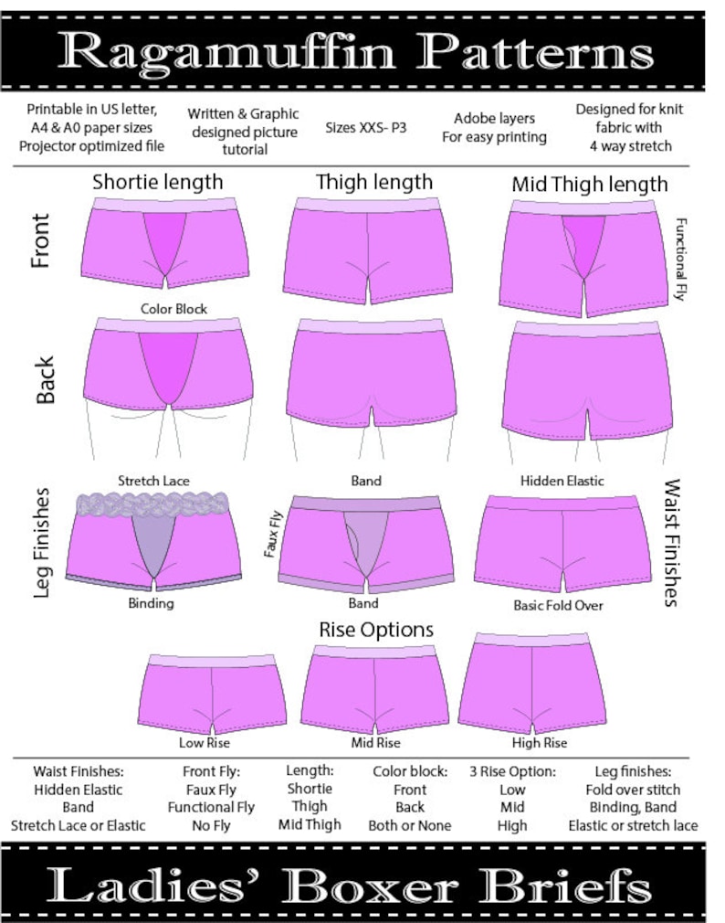 Ladies' Boxer Briefs - Etsy