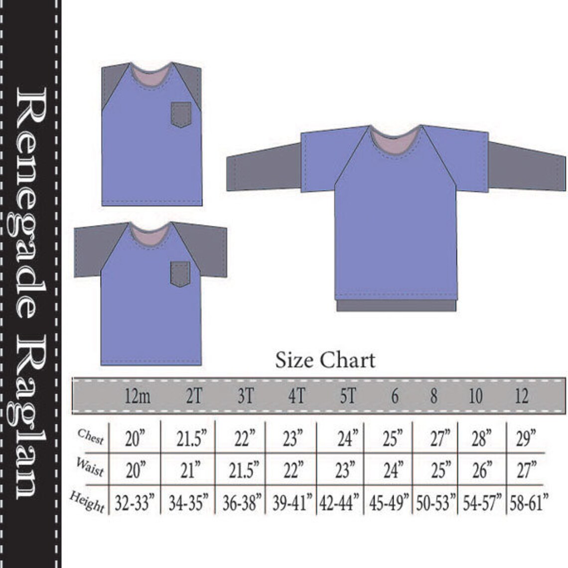 Kids Raglan- Ragamuffin (girl) / Renegade (boy) - Etsy