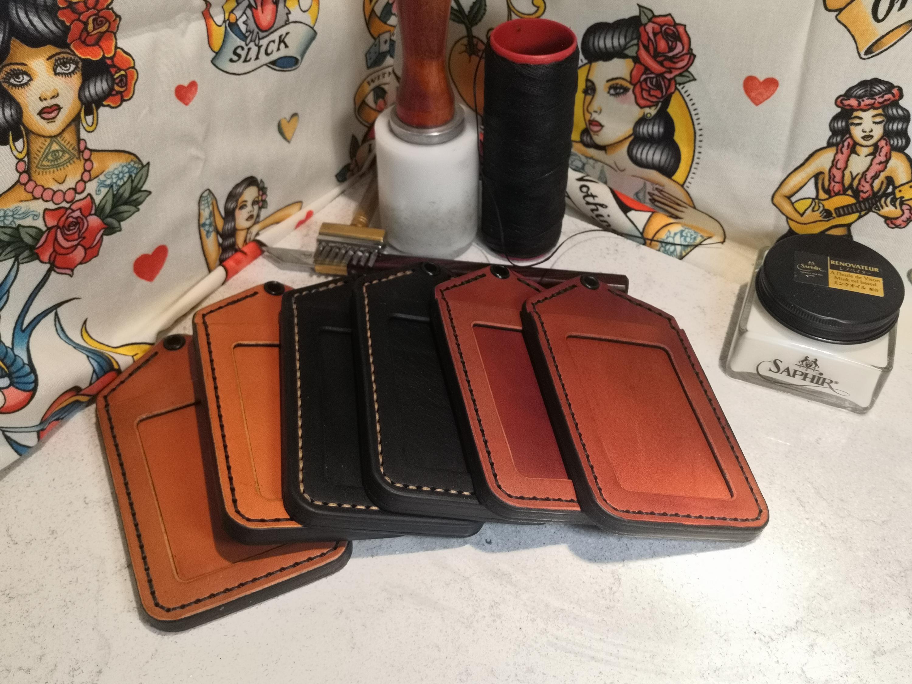 Leather Badge Holder | 2 Pocket ID Card Holder | ID Pass for ...