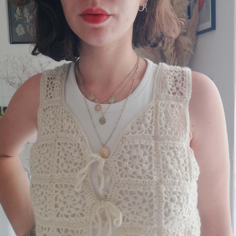 Crochet Sleeveless Jacket Pattern PDF French - Etsy