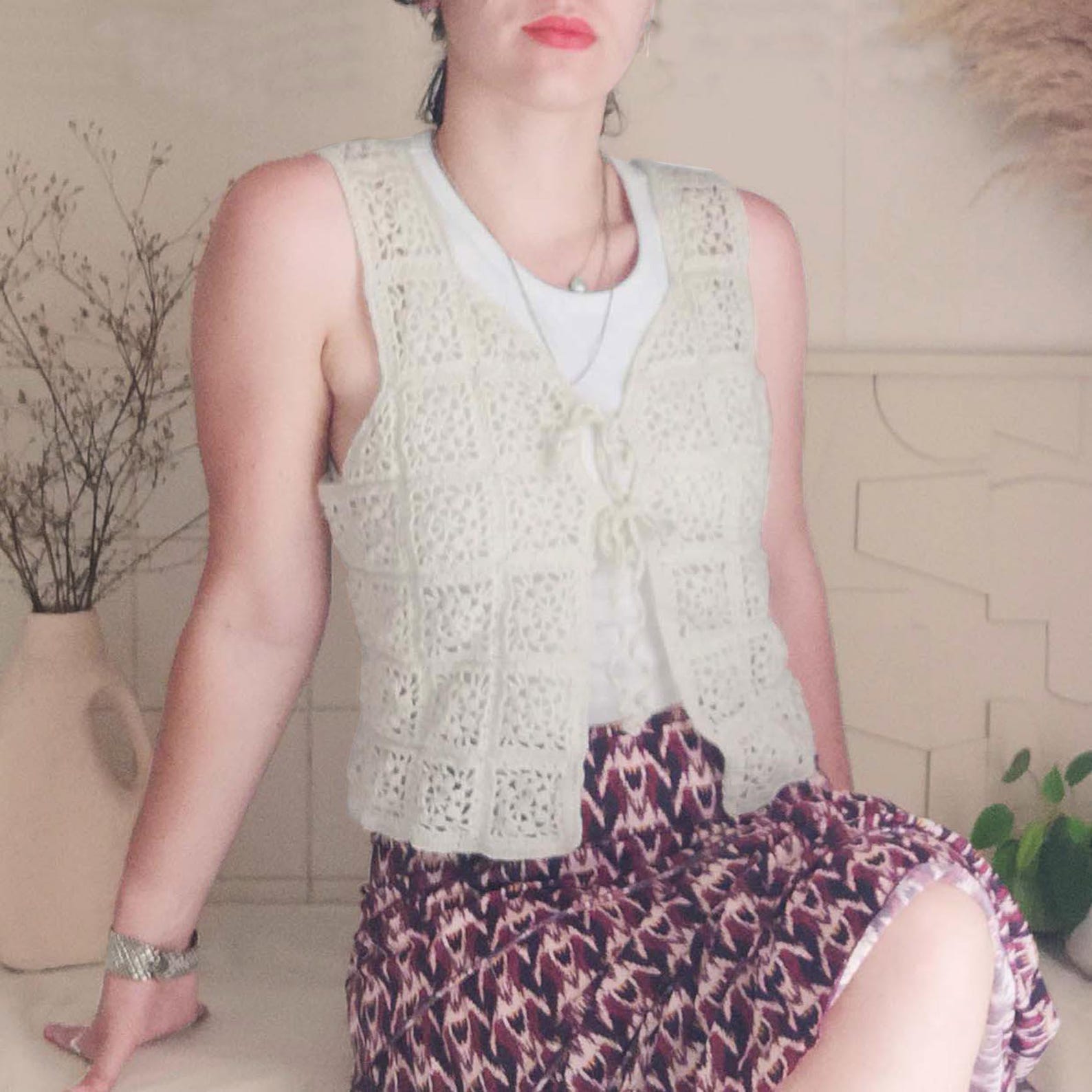 Crochet Sleeveless Jacket Pattern PDF French - Etsy