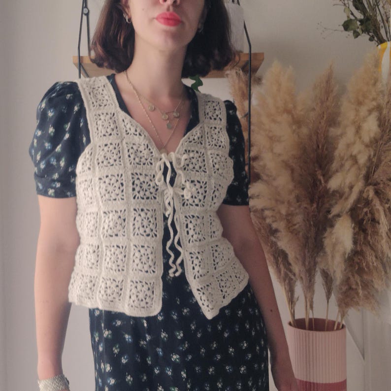 Crochet Sleeveless Jacket Pattern PDF French - Etsy
