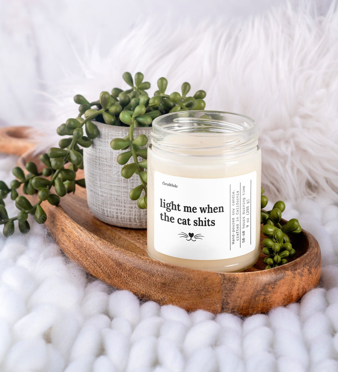 Light Me When the Cat Shits, Funny Candle Gift for Cat Parent, Home ...