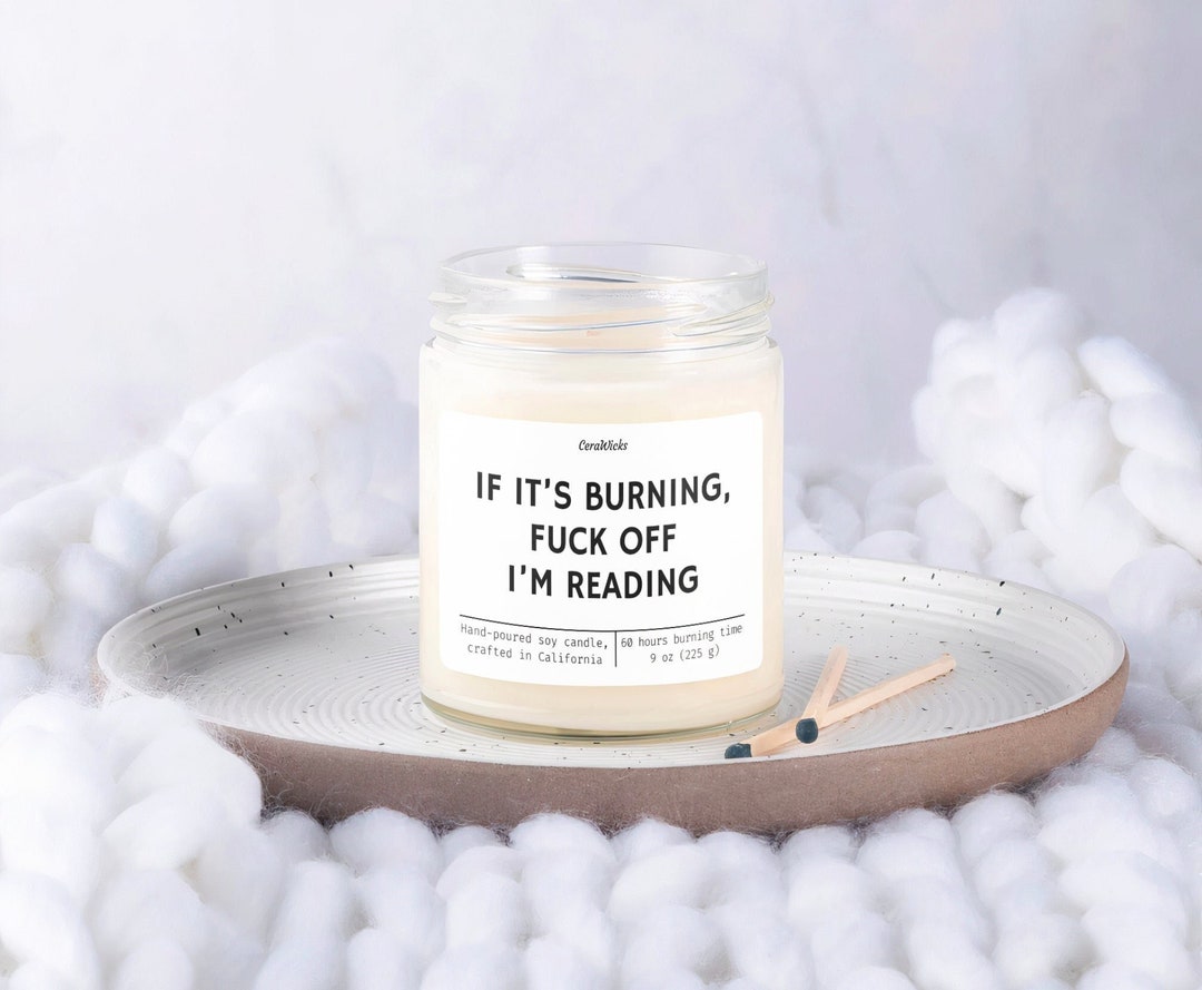 Funny Reading Candle, Gift for Bookish, Bookworm Gift, Birthday Gift ...
