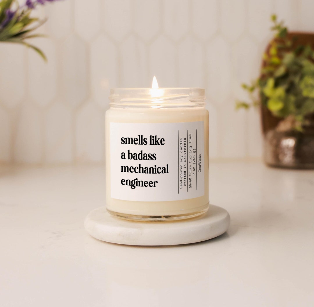 A Badass Mechanical Engineer Candle, Funny Candle Gift for Engineers ...