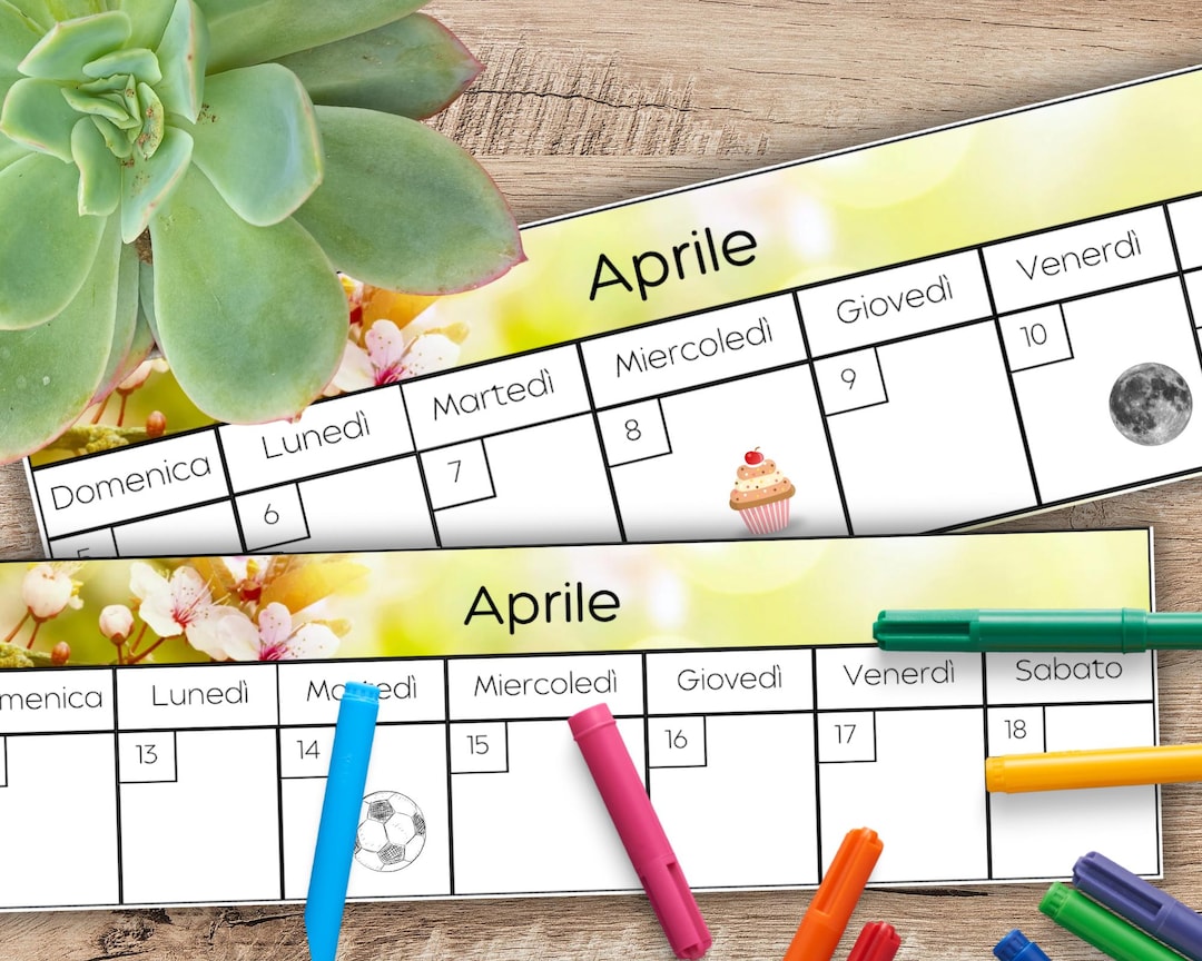 Montessori Linear Calendar, 2026, Italian - Etsy