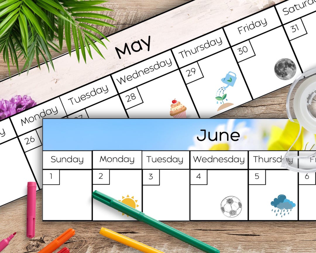 Montessori Linear Calendar, 2025 - Etsy