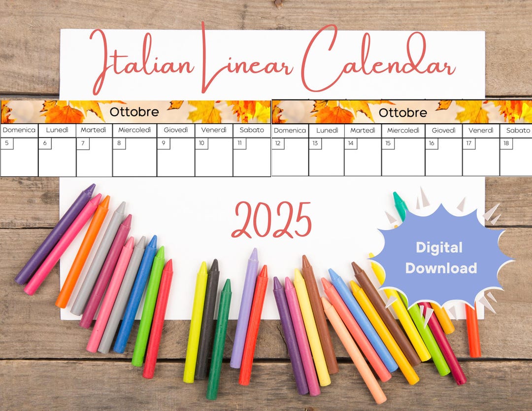 Montessori Linear Calendar, 2025, Italian - Etsy