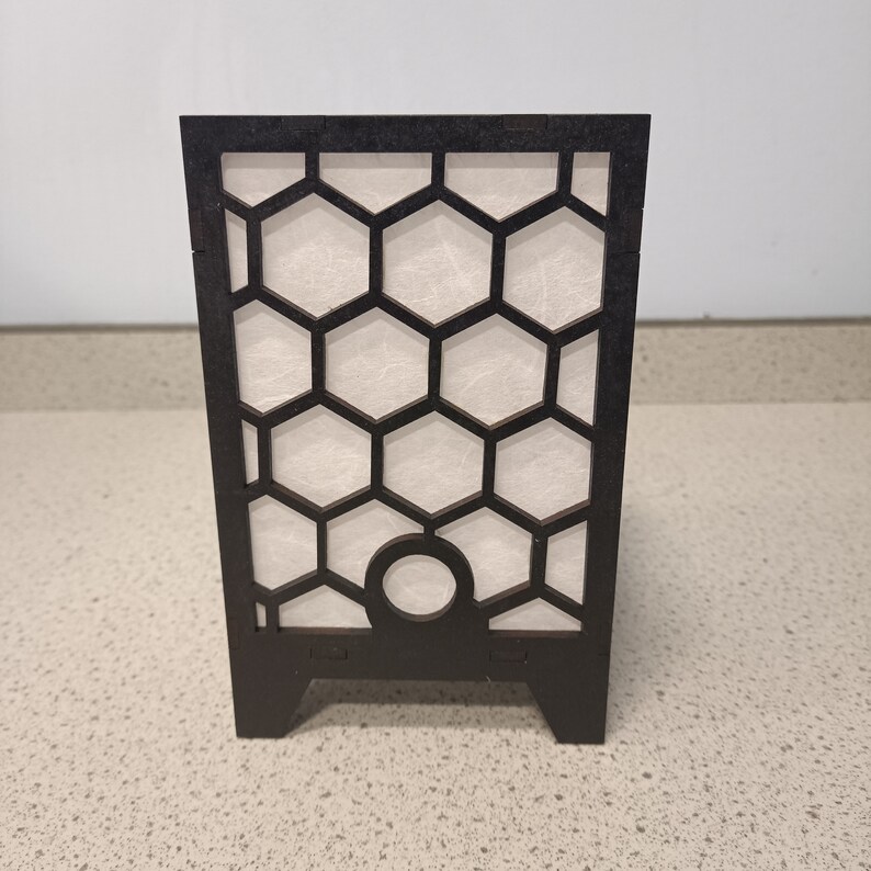 Japanese Shoji Style Honeycomb Pattern Desk Lamp - Etsy