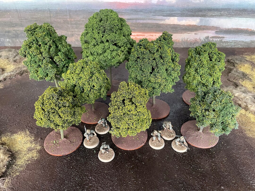 Tabletop Wargame Terrain, Miniature Trees, 28mm, RPG, Diorama - Etsy