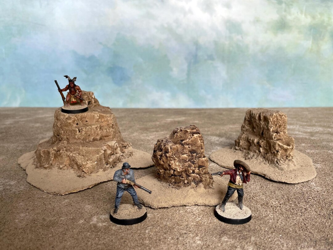 Tabletop Wargame Terrain, Miniature Rock Formations, Medium Size, RPG ...