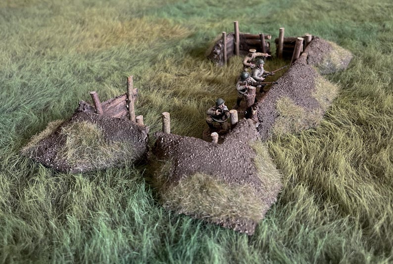 Tabletop Wargame Terrain, Modular Entrenchments, 28mm, RPG, ACW-WWII - Etsy
