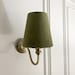 Olive Moss Green Velvet Candle Clip Lampshade Handmade - Etsy