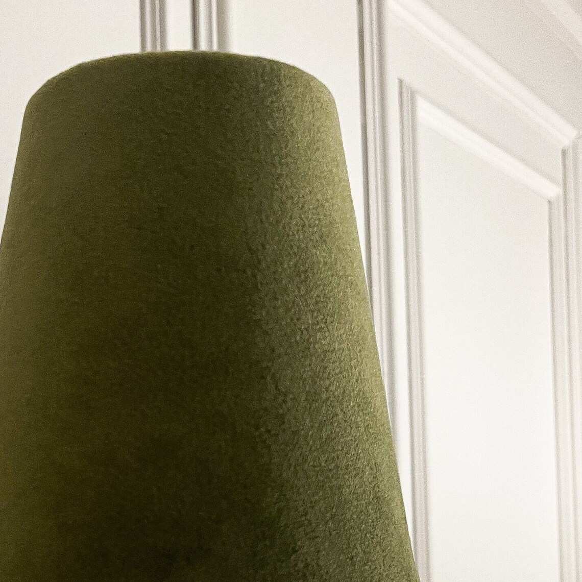 Olive Moss Green Velvet Candle Clip Lampshade Handmade - Etsy