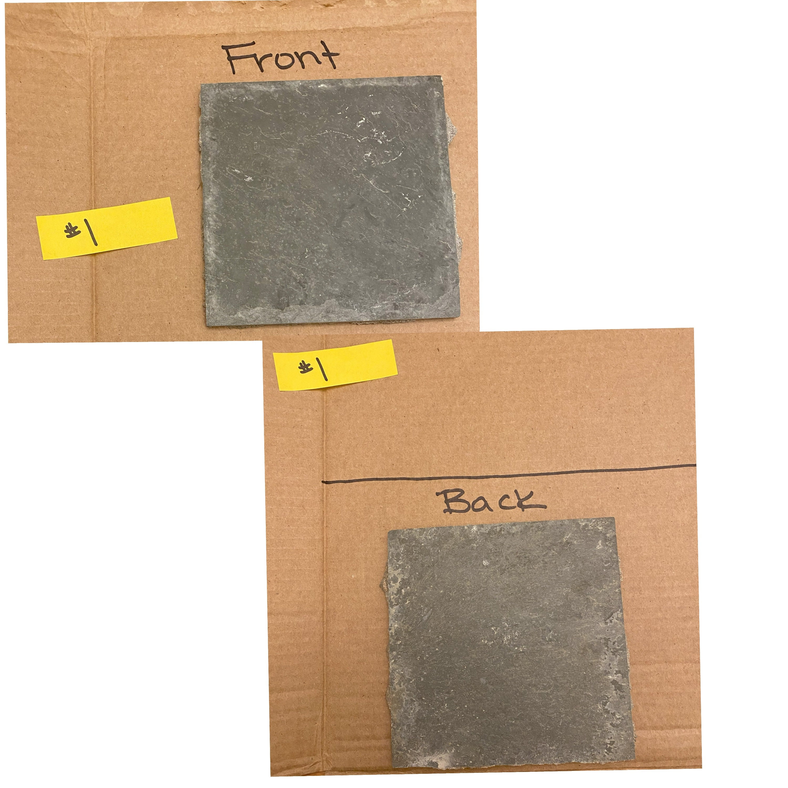 Vintage 1960s Salvaged Reclaimed Natural Slate Tiles approx 5.75 Square ...