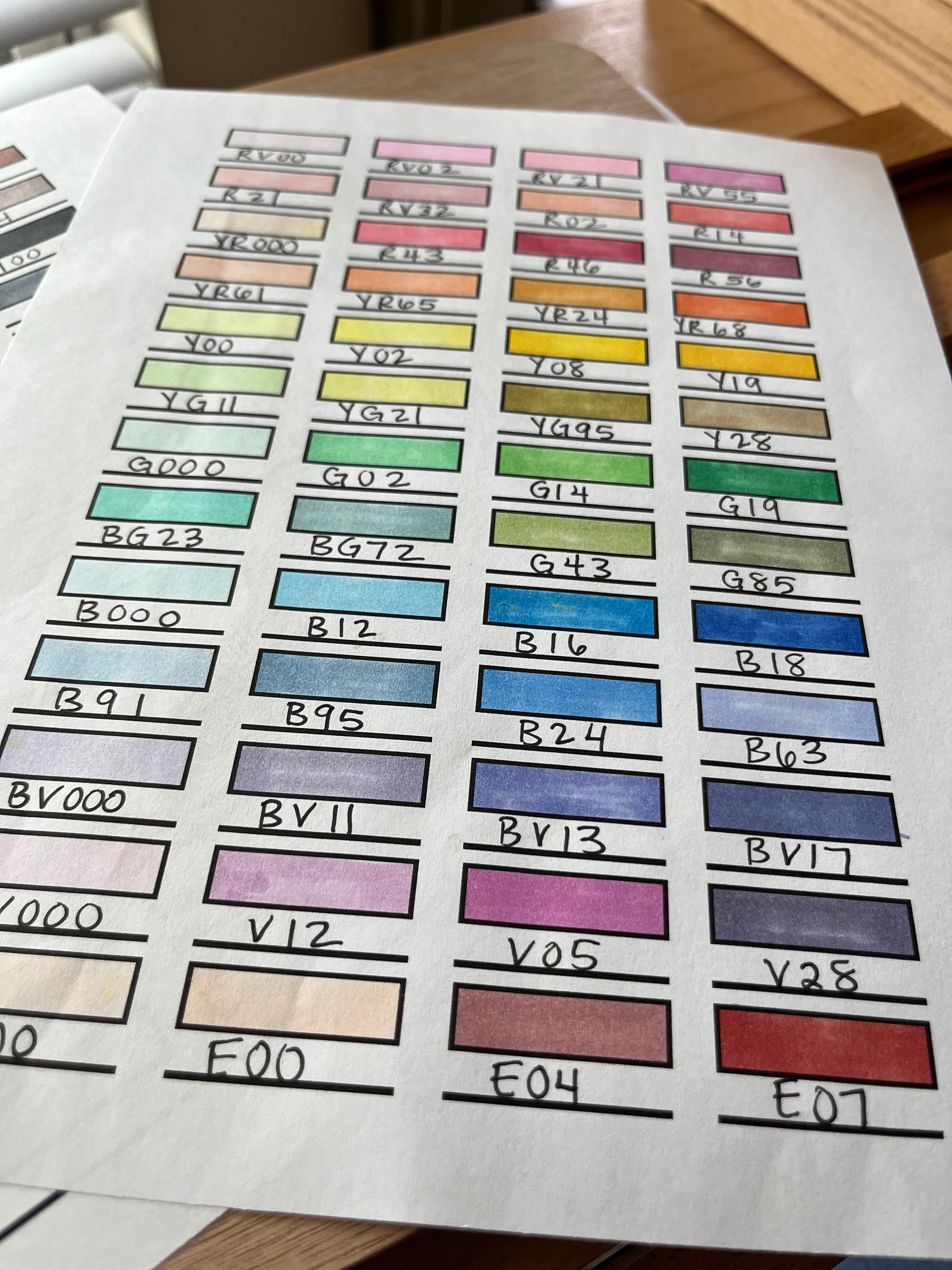 Color Swatch Chart Color Swatch Template DIY Color Swatch Marker ...