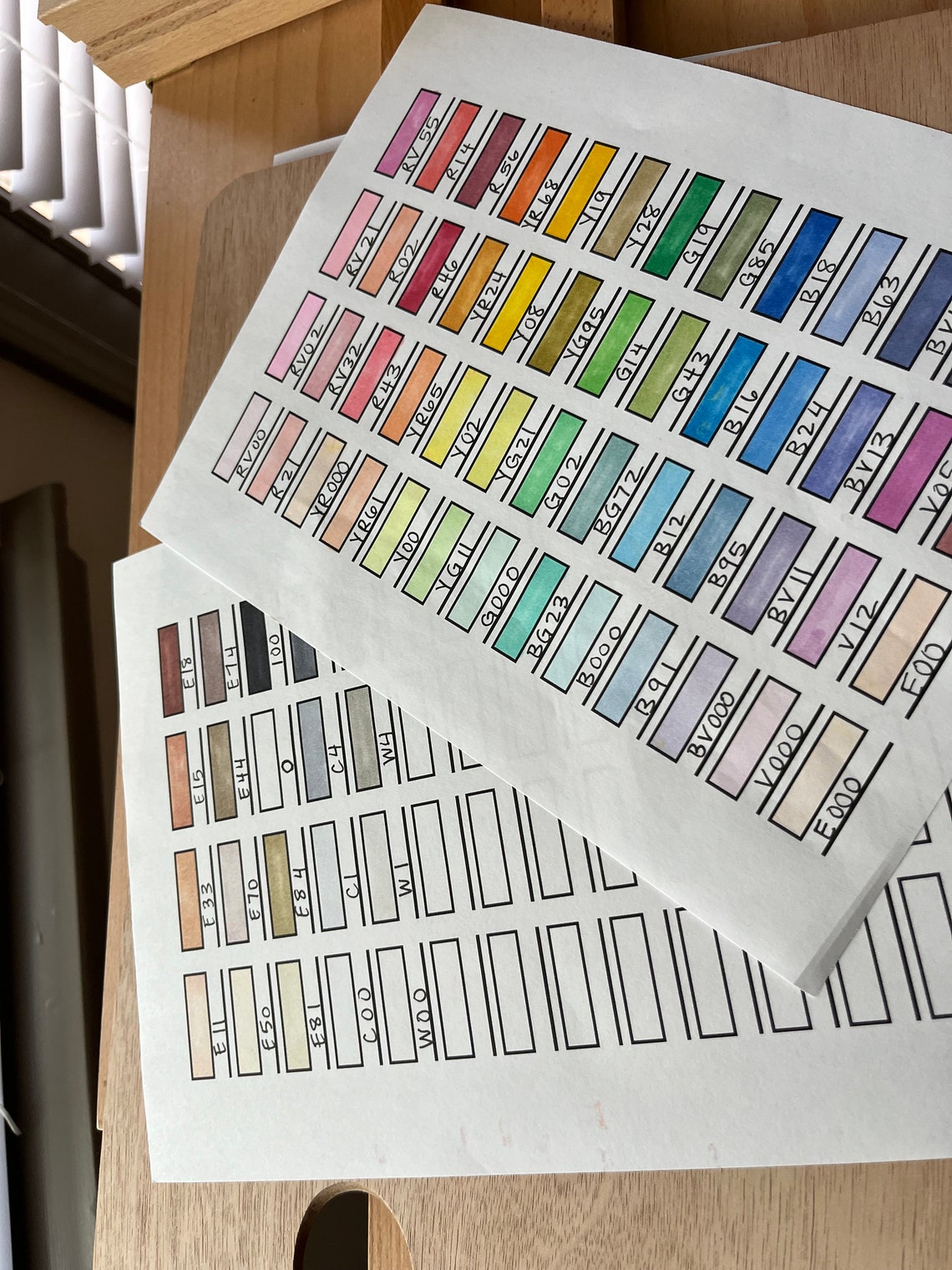 Color Swatch Chart Color Swatch Template DIY Color Swatch Marker ...