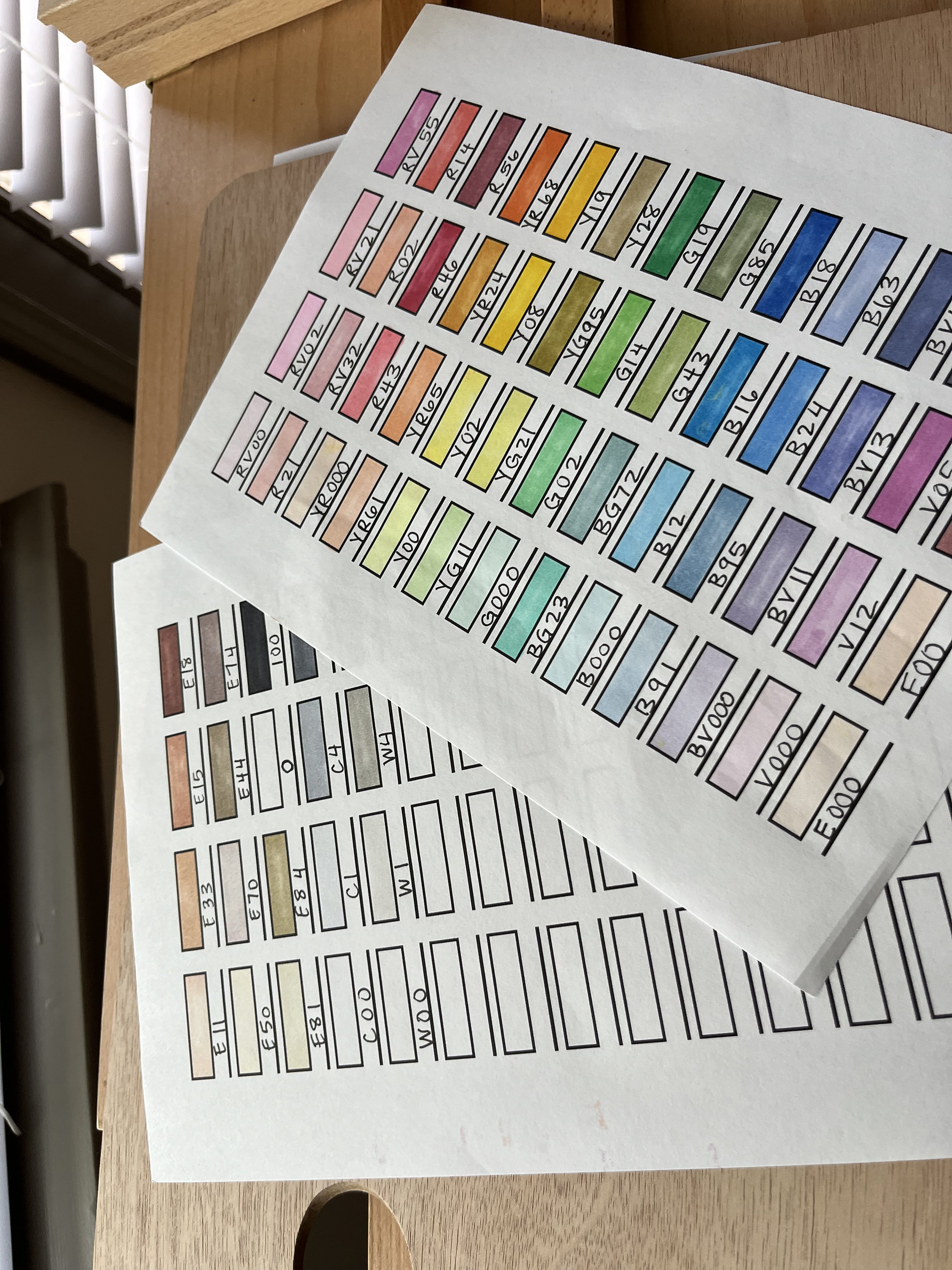 Color Swatch Chart Color Swatch Template DIY Color Swatch Marker ...