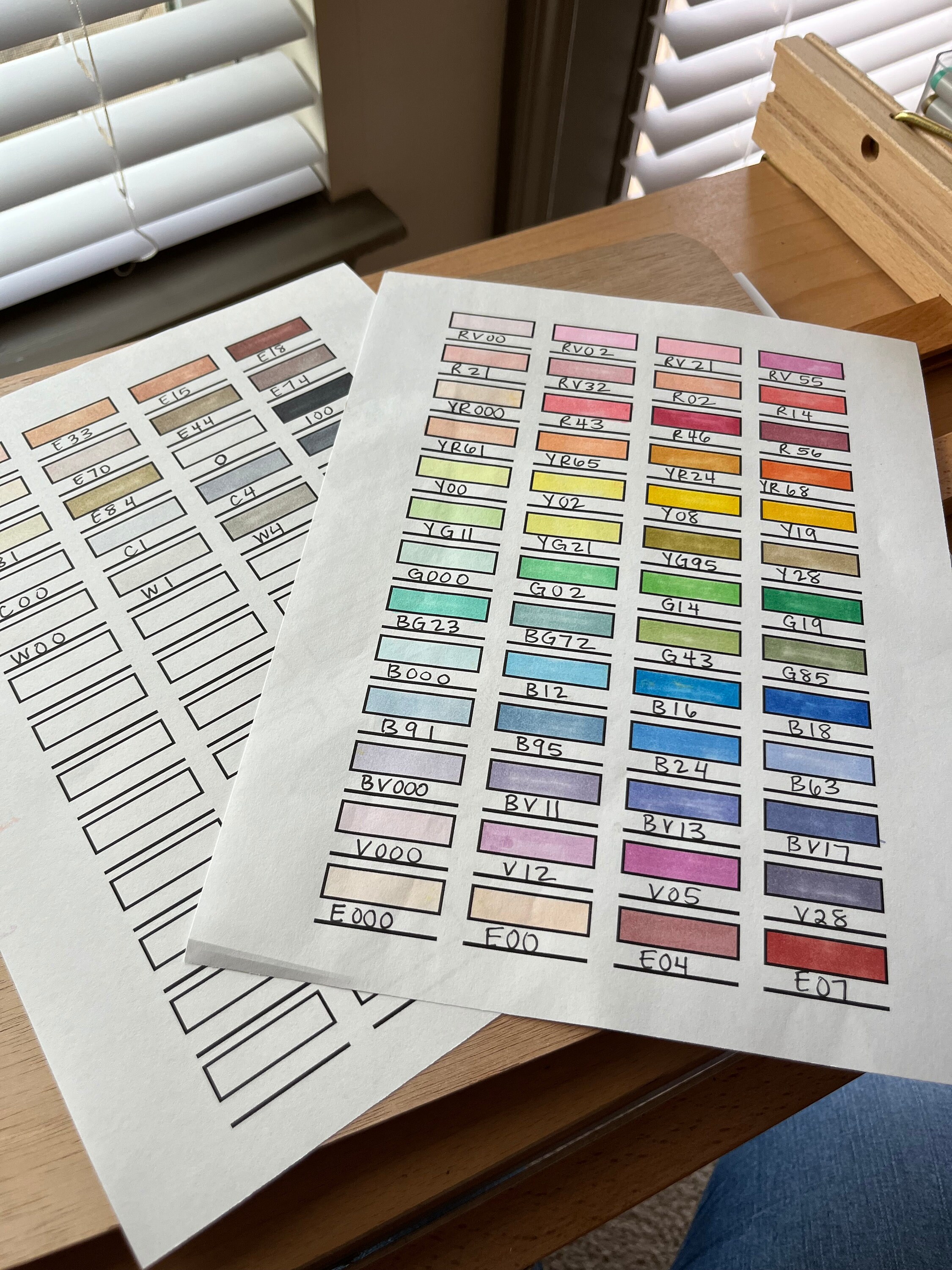 Color Swatch Chart Color Swatch Template DIY Color Swatch Marker ...