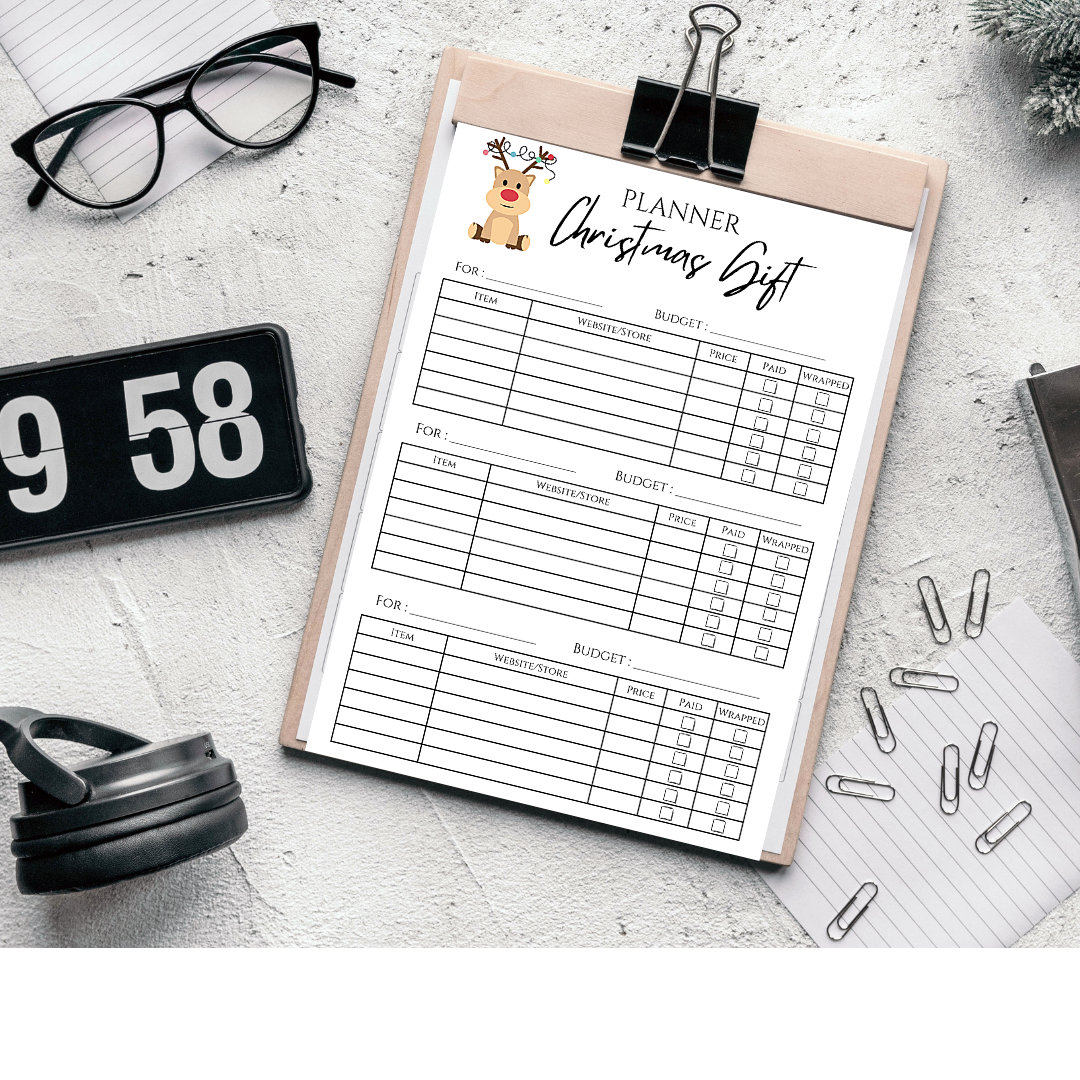 Gift Planner Printable, Gift Tracker, Shopping List, Gift Template ...