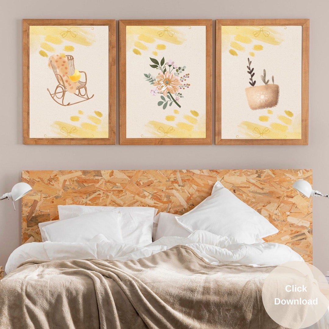 Boho Wall Art Bundle,mid Century Art Prints,modern Wall Decor,collage ...