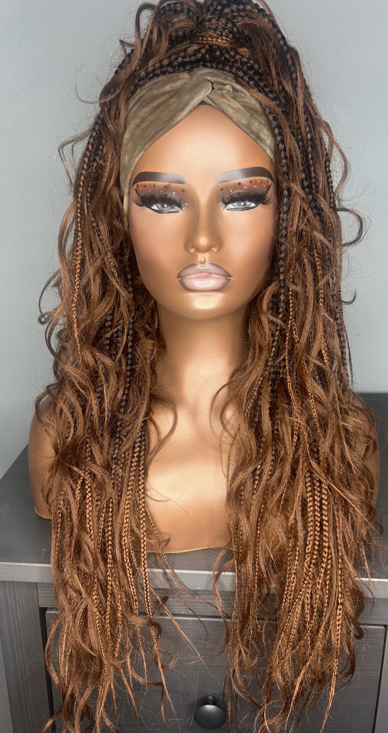Boho Braided Wig FREE SHIPPING – Handmade Glueless Headband Wig ...