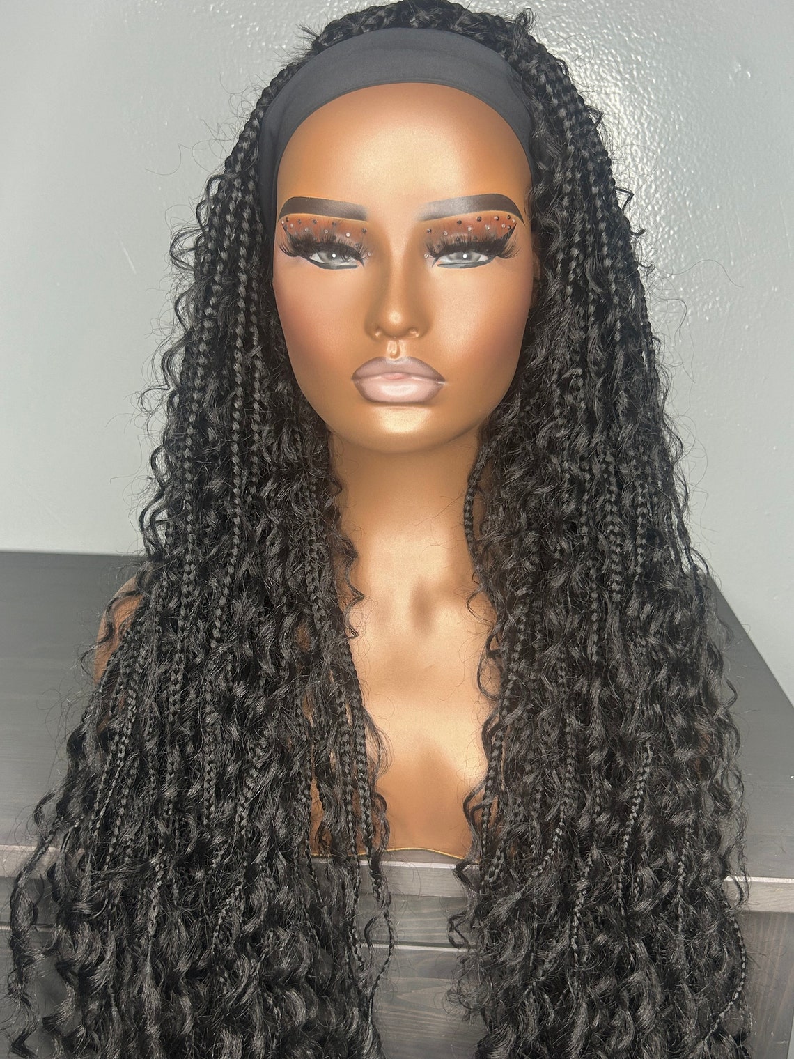 Boho Braided Wig FREE SHIPPING – Handmade Glueless Headband Wig ...