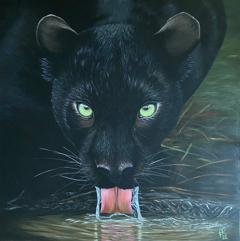 Black Panther Portrait - Etsy