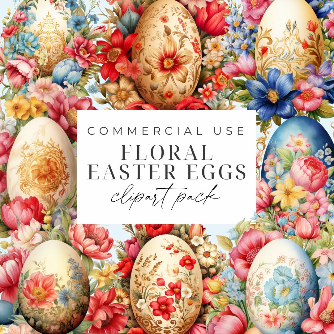 Floral Eggs Clipart , Easter Egg PNG , Easter Clipart, Floral Easter ...