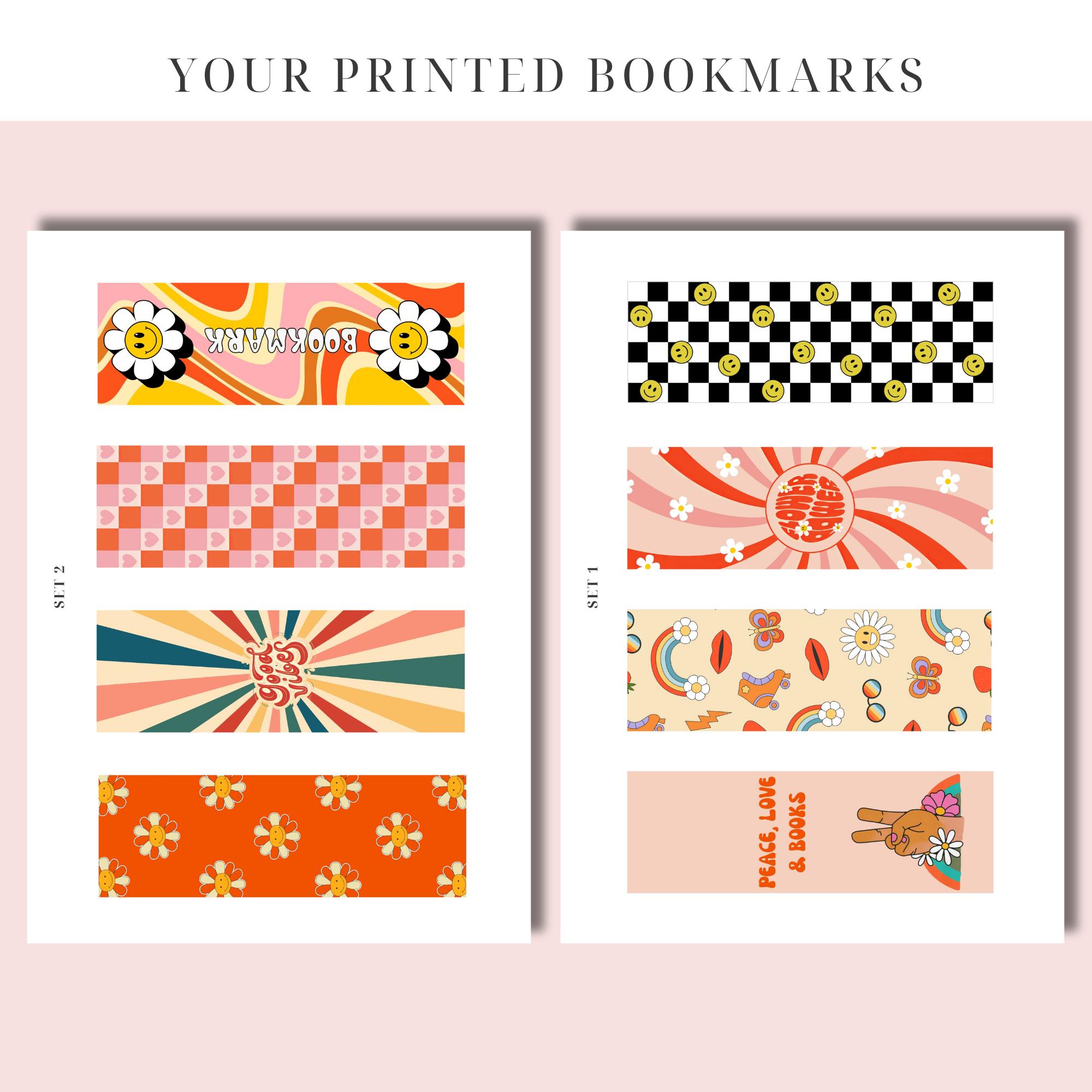 Printable Bookmark Bundle Retro Bookmarks Digital Download Printable ...