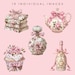 Pink Coquette Clipart Bundle Watercolor Vintage Coquette PNG Shabby ...