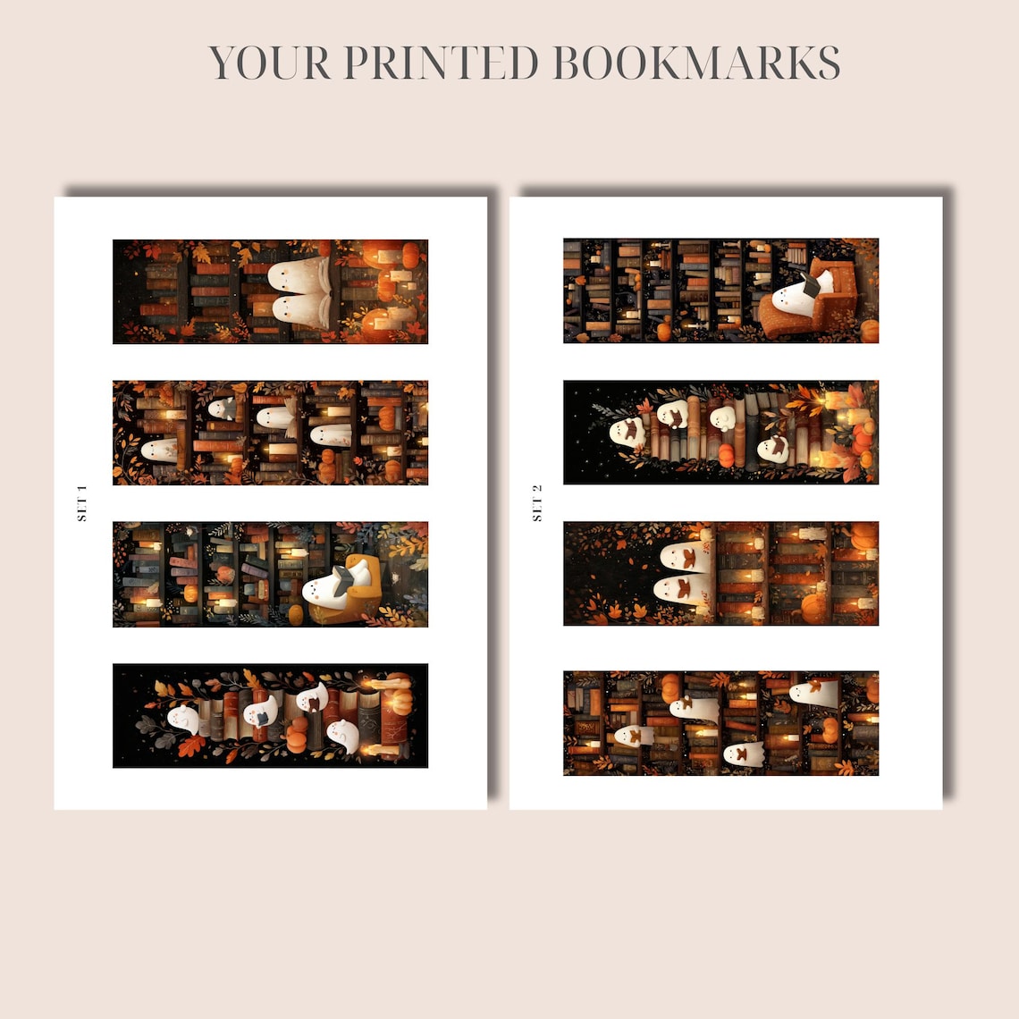 Printable Halloween Ghost Bookmarks 8 Printable Cute Spooky Ghost ...