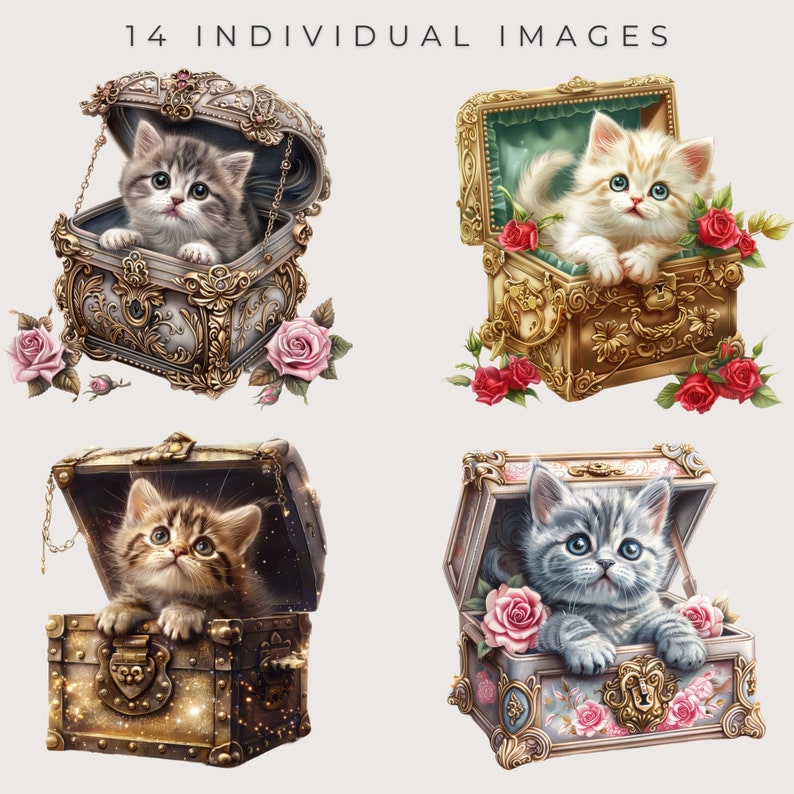 Cute Kitten Clipart Pack Kittens and Flowers Transparent Pngs Kitty ...