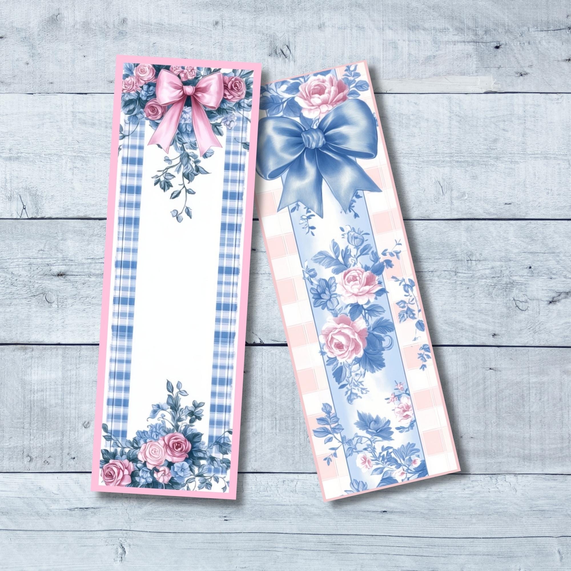 Coquette Bow Printable Bookmarks Pastel Pink Bookmarks Digital Download ...