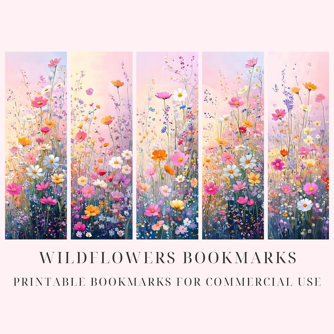 Spring Flowers Printable Bookmarks Wildflower Bookmarks Digital ...