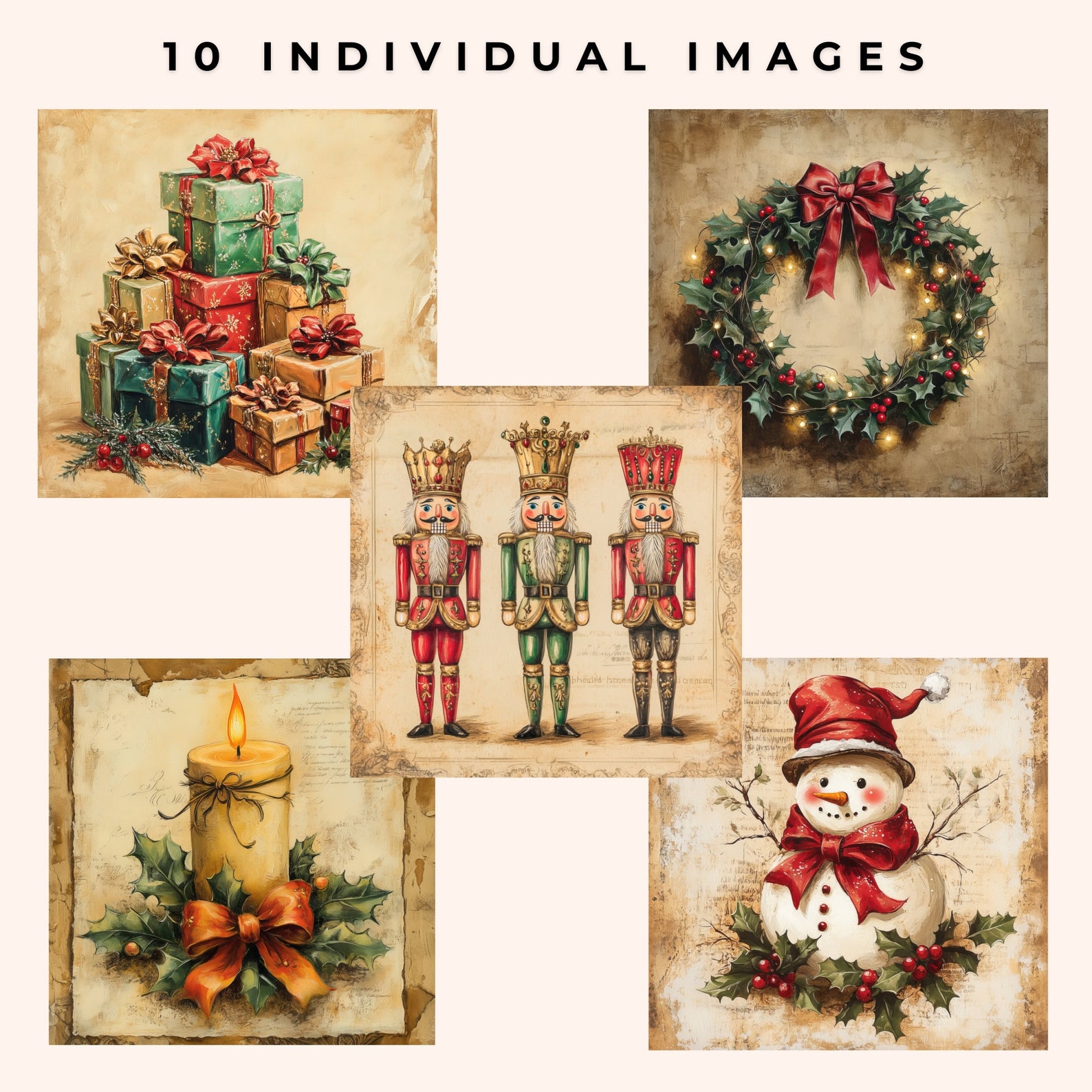 Vintage Christmas Printable Clipart JPG Old Fashioned Christmas ...