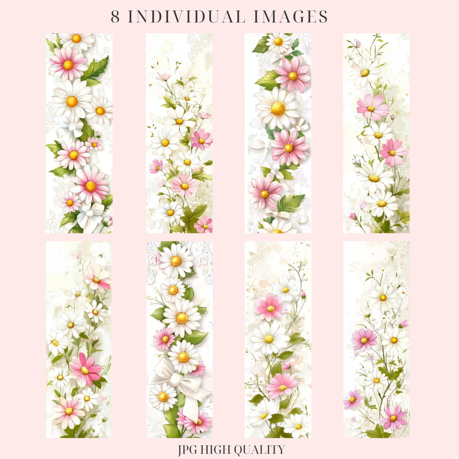 Botanical Printable Bookmarks Bookmarks Digital Download Neutral Floral ...